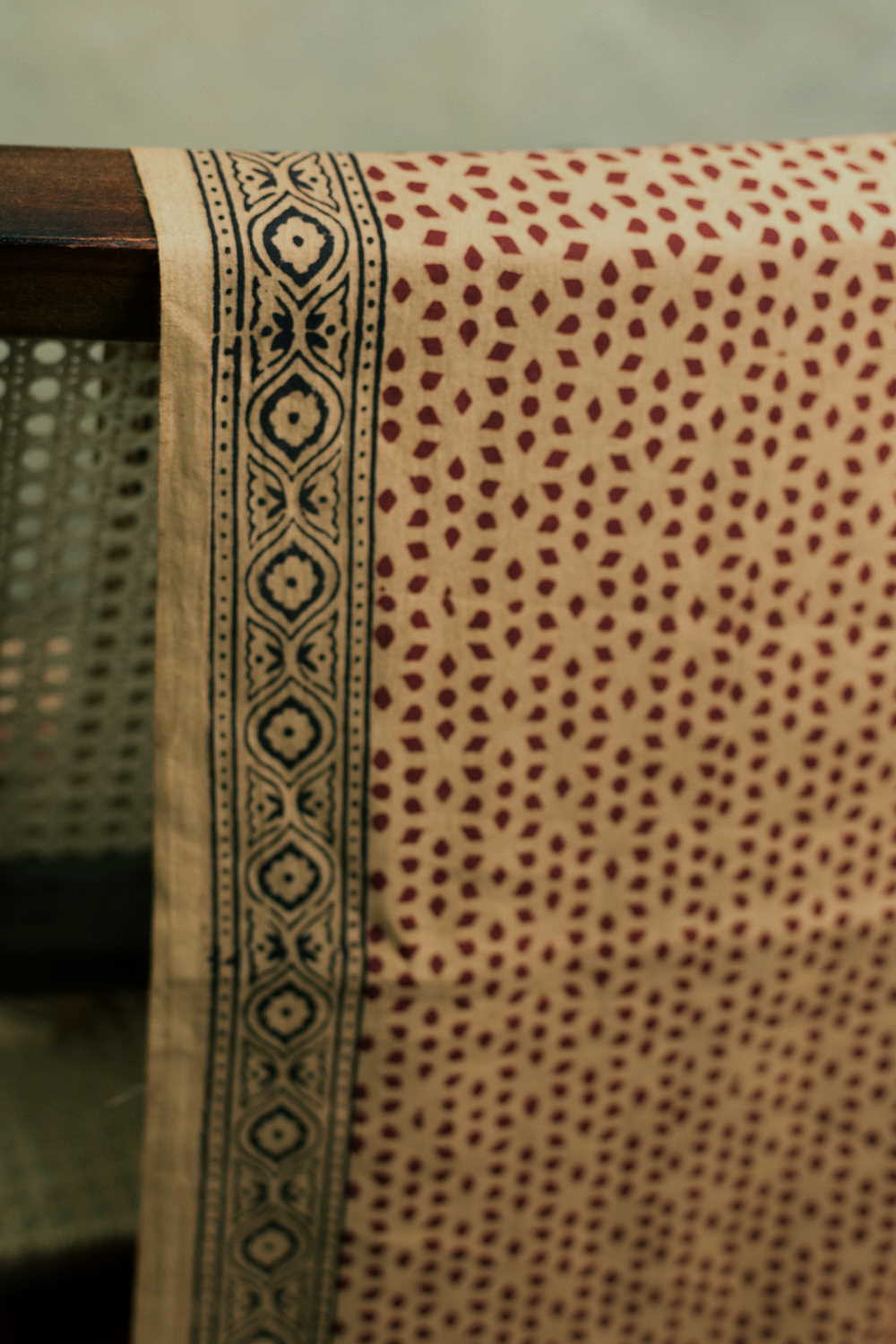 Buy Stylish Beige Bagh Cotton Fabric at Matkatus
