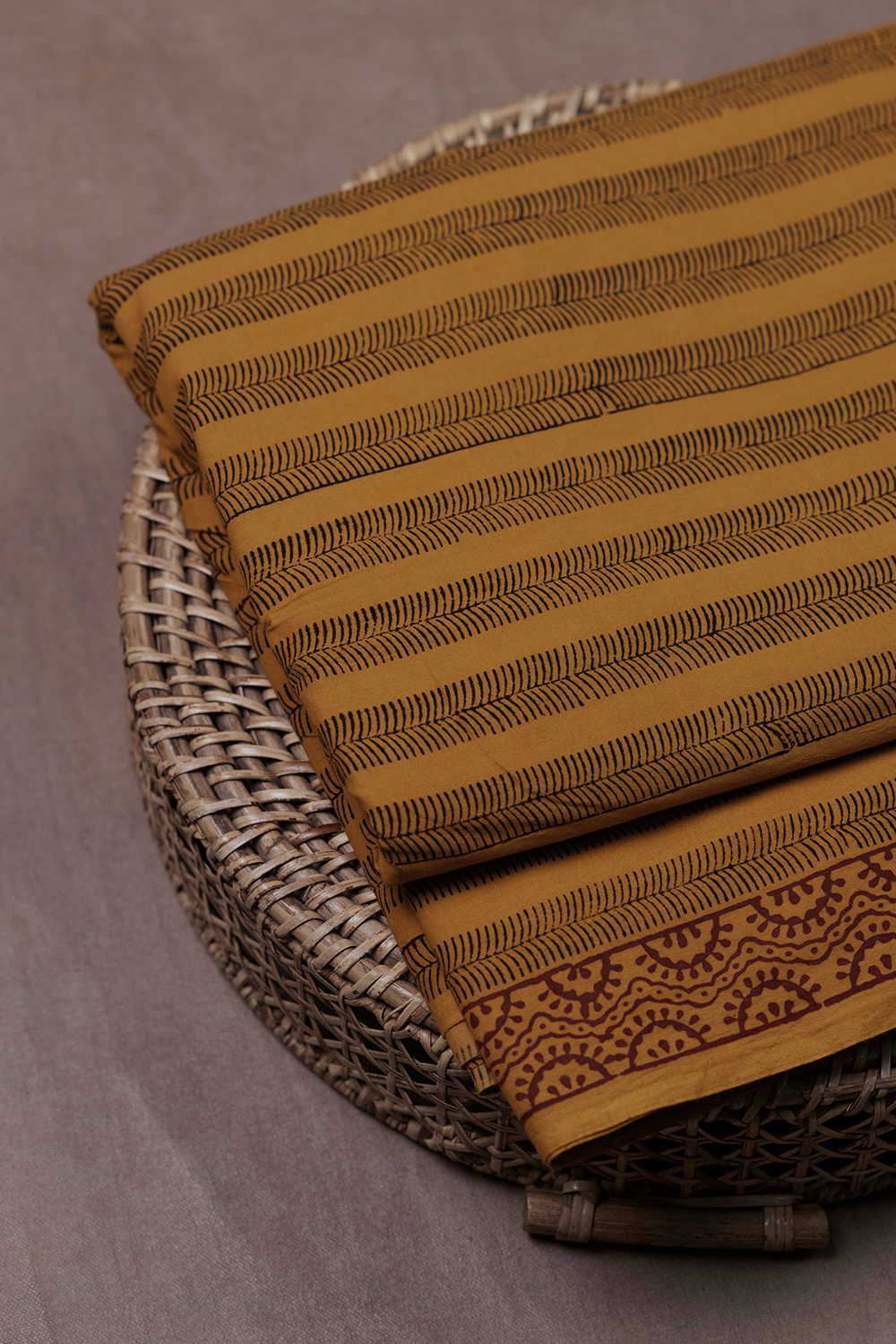 Buy Stylish Vine Stipe on Musted Bagh Cotton Fabric at Matkatus