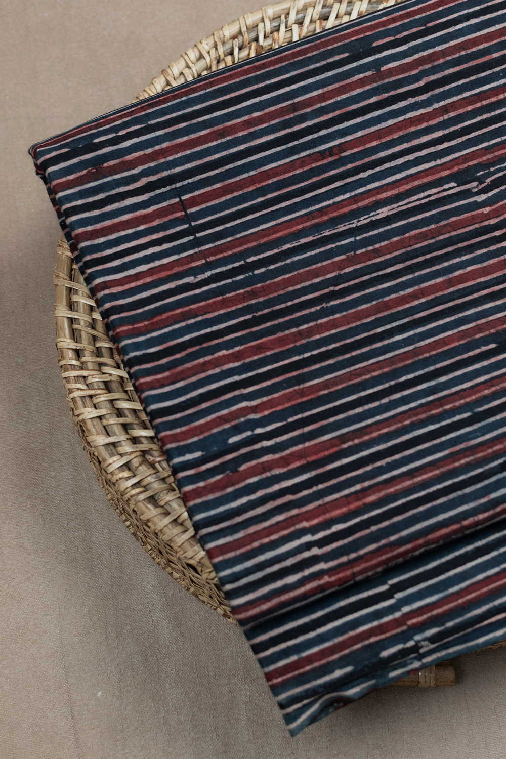 Shop Stunning Multi-Coloured Stripe Ajrak Cotton Fabric – Matkatus