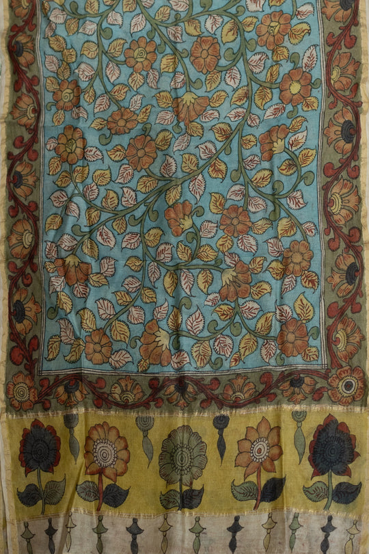 Kalamkari Dupatta - Buy Hand Painted Pen Kalamkari Dupatta Online ...