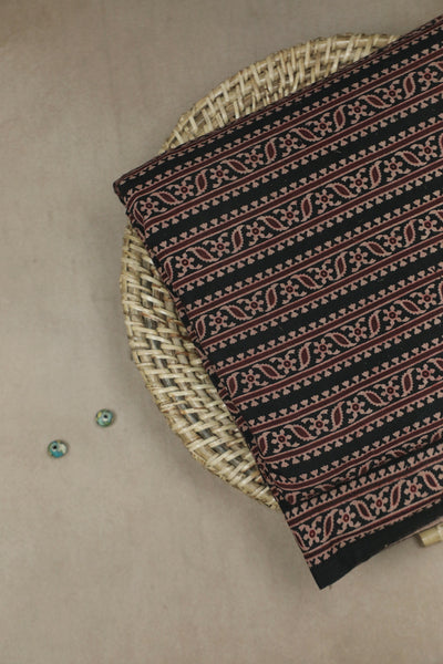 Ajrakh Fabric - Buy Ajrak Hand Block Print Fabric Online - Matkatus