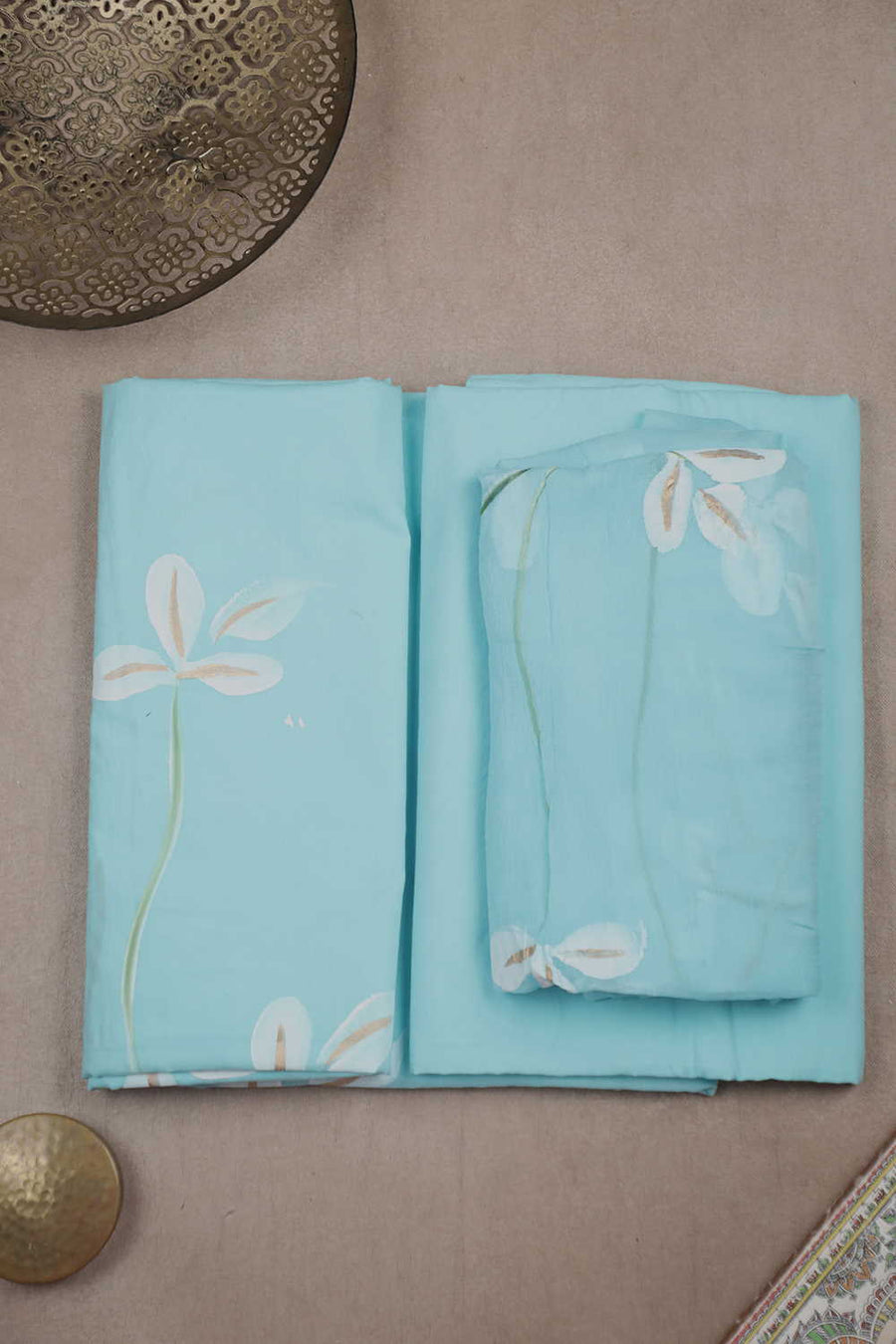 Mul Mul - Buy Mul Mul Block Printed Cotton Unstitched Suits Online ...