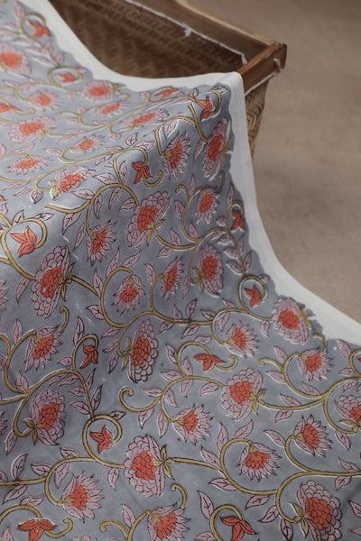 Sanganeri Print Fabric - Hand Block Printed Sanganeri Fabric Online ...