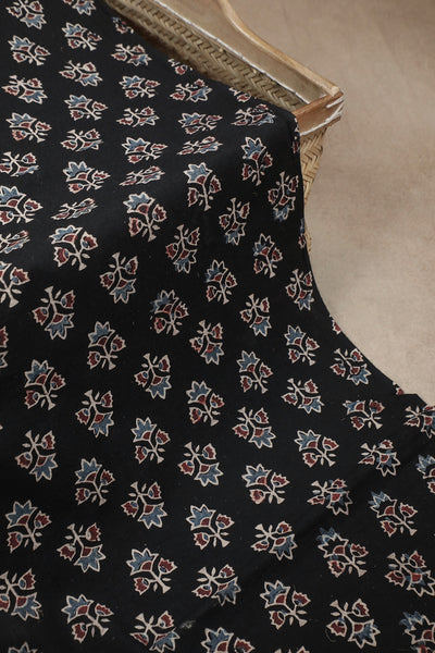 Ajrakh Fabric - Buy Ajrak Hand Block Print Fabric Online - Matkatus