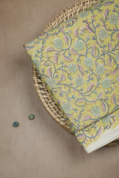 Sanganeri Print Fabric - Hand Block Printed Sanganeri Fabric Online ...