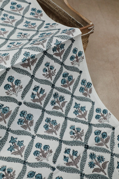 Sanganeri Print Fabric - Hand Block Printed Sanganeri Fabric Online ...