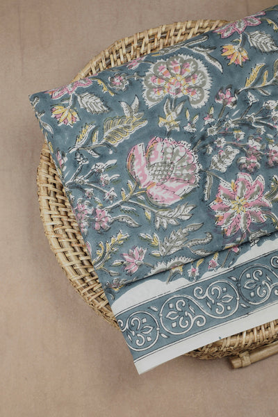 Sanganeri Print Fabric - Hand Block Printed Sanganeri Fabric Online ...